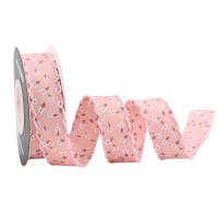 China Bouquet packaging, floral arrangement, flower packaging materials, fabric, small fragrance, small floral fragments, edge cutting ribbons, woven ribbons, flower wrapping ribbons for sale