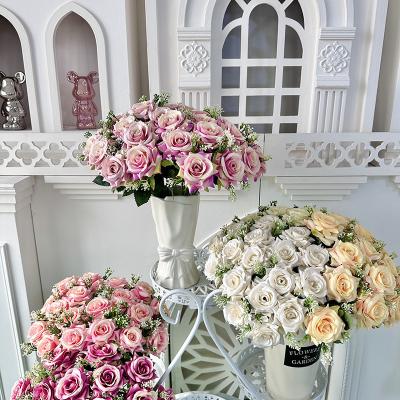 China Ice Heart Corner rose artificial flower wedding festival scene decoration for sale