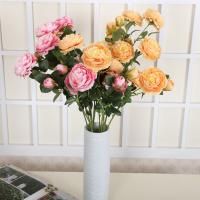 China The hotel living room is decorated with flower arrangements featuring artificial peonies for sale