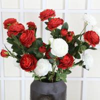 China The hotel living room is decorated with flower arrangements featuring artificial peonies for sale