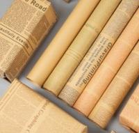 China Vintage English Newspaper Kraft Paper Flower Packaging Paper for sale