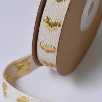 China Love embroidery, gold thread, cotton ribbon, flower bouquet, gift packaging, bow decoration, cotton thread for sale