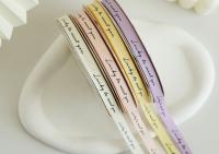 China Jinyi Korea double-sided belt fresh bouquet decoration ribbon handmade floral gift DIY 1cm lucky to meet you for sale