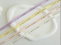 China Jinyi Korea double-sided belt fresh bouquet decoration ribbon handmade floral gift DIY 1cm lucky to meet you for sale