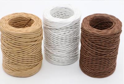 China 50 meter paper vine bouquet with iron wire, tied with vine, woven with iron wire, thin paper rope, thin paper vine, fresh flower packaging material for sale