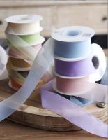 China 4cm solid color jelly snow gauze flower bouquet packaging ribbon floral packaging flower materials gift cake packaging ribbon for sale
