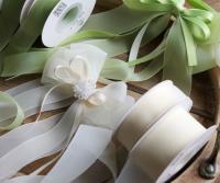 China 4cm solid color jelly snow gauze flower bouquet packaging ribbon floral packaging flower materials gift cake packaging ribbon for sale
