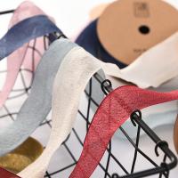 China 4cm wooden cotton yarn with flower bouquet packaging, bow ribbon, floral ribbon, handmade DIY decorative ribbon for sale