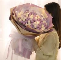 China New product: Watercolor Flower Island Korean-style flower wrapping paper, waterproof pearlescent film, flower shop bouquet wrapping paper material wholesale for sale