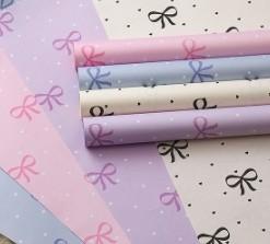 China Polka Dot Bow Kraft Paper Bouquet Packaging Paper for sale