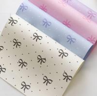 China Polka Dot Bow Kraft Paper Bouquet Packaging Paper for sale