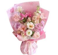 China Polka Dot Bow Kraft Paper Bouquet Packaging Paper for sale