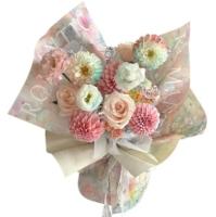 China High end Sicilian oil painting style flower wrapping paper for sale