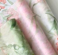 China Linglan non-woven fabric printed lining with high-end floral packaging paper for sale