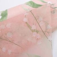 China Linglan non-woven fabric printed lining with high-end floral packaging paper for sale