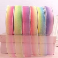 China Two tone gradient pearl gauze, snow gauze, gradient lace, lace, ribbon packaging, colorful ribbons, fresh flowers, holiday outfit Decorative ribbon for sale
