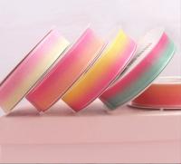 China Two tone gradient pearl gauze, snow gauze, gradient lace, lace, ribbon packaging, colorful ribbons, fresh flowers, holiday outfit Decorative ribbon for sale
