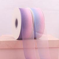 China Two tone gradient pearl gauze, snow gauze, gradient lace, lace, ribbon packaging, colorful ribbons, fresh flowers, holiday outfit Decorative ribbon for sale