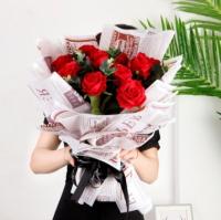 China Waterproof European style English flower wrapping paper for sale