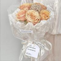 China diy Korean-style pearlescent pear paper rose bouquet, fresh flower wrapping paper, flower shop floral art lining packaging material for sale