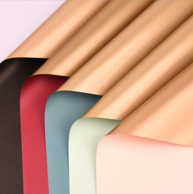 China Factory direct sales of light luxury series double-sided golden paper flower materials, Korean-style bouquet wrapping paper, flower shop wrapping paper for sale