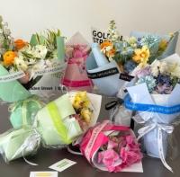 China Colorful minimalist glass paper flower packaging paper for sale