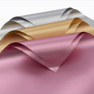 China Changyi wholesale double-sided solid color gilded paper, waterproof Ouya paper, flower bouquets, high-quality packaging paper, flower shop and floral art for sale