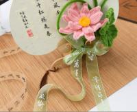 China 1984 Calligraphy Ribbon Chinese Style Flower Bouquet Ribbon Ancient Style Packaging Flower Shop Ribbon Bow Poem Word flower ribbon for sale
