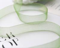 China Snow gauze ribbon chiffon DIY material satin ribbon military green cake box decoration jasmine flower Bundle packaging silk tape for sale