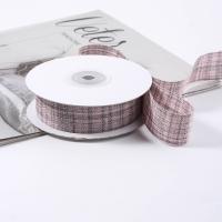 China Hair accessories DIY bow mixed color flax cotton plaid ribbon woven clothing shoes and hats accessories bouquet accessories straps for sale