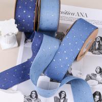 China Ironed gold and silver dots, denim webbing, hair accessories, handmade materials, gifts, flower packaging, shoes, flowers, grass hats, bows, ribbons for sale