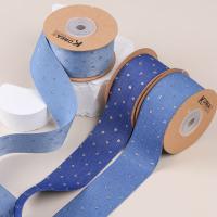 China Ironed gold and silver dots, denim webbing, hair accessories, handmade materials, gifts, flower packaging, shoes, flowers, grass hats, bows, ribbons for sale