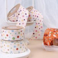 China Korean double-sided color polka dot pine tree printing ribbon DIY bow hair accessories collar flower hat shoe flower decoration for sale