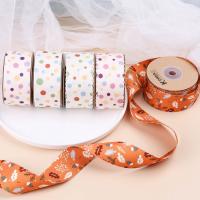 China Korean double-sided color polka dot pine tree printing ribbon DIY bow hair accessories collar flower hat shoe flower decoration for sale
