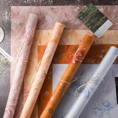 China Wholesale of oil painting series flower wrapping paper, thickened waterproof, popular art paper, flower shop materials, flower art splendor paper for sale