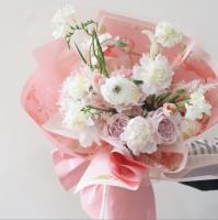 China Hera Paper Flower Goddess Peony Printed Paper Flower Art bouquet wrapping paper, popular waterproof Ouya paper pearlescent flower wrapping paper for sale