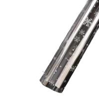 China Waterproof transparent snowflake cellophane flower wrapping paper, Christmas gift, Christmas Eve apple bouquet wrapping material for sale