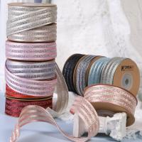 China Japanese Sparkling Pink Stripe Ribbon DIY Bow Hair Accessories Dress Accessories Silver Onion Stripe Flower Gift Product straps for sale