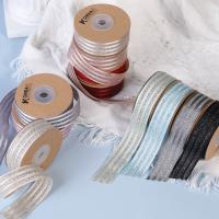 China Japanese Sparkling Pink Stripe Ribbon DIY Bow Hair Accessories Dress Accessories Silver Onion Stripe Flower Gift Product straps for sale