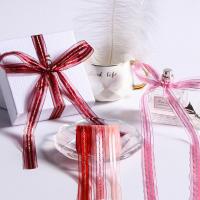 China Golden border, silver border, striped snow gauze, edge gauze, middle section ribbon, DIY flower gift packaging, wedding ribbon, colorful ribbon for sale