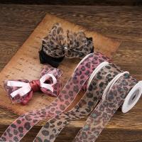 China Leopard print snow ribbon DIY handmade bow hair accessories woven ribbon straw hat shoelace making accessories gift box packaging ribbon for sale