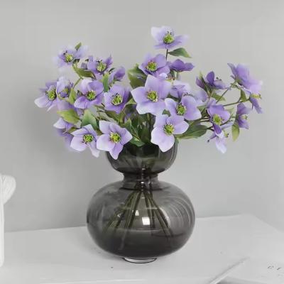 China Wholesale 5 Heads Dodder Flower Artificial Hellebore Flower for Home Decoration for sale