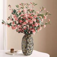 China Camellia artificial flowers, multi-headed camellia flower arrangements, long branches, artificial flowers, home decoration for sale