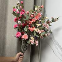 China Camellia artificial flowers, multi-headed camellia flower arrangements, long branches, artificial flowers, home decoration for sale