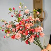 China Camellia artificial flowers, multi-headed camellia flower arrangements, long branches, artificial flowers, home decoration for sale