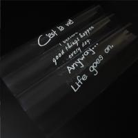 China 20 thickened OPPs of the popular dust-proof water transparent flower wrapping paper with English letters and glass paper for rose bouquets for sale