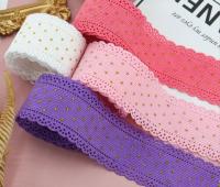 China 5 size corduroy lace hot stamping dot ribbon ribbon 38mm bow DIY handmade accessories candy packaging for sale