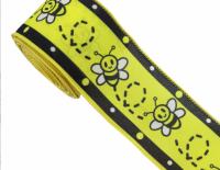 China Cross border Sunflower bees paragraph Bee Festival polka dot checkered wavy ribbon zip tape for sale