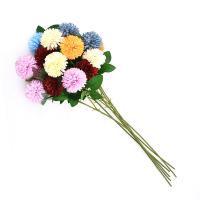China Simulated Three Headed Ball Chrysanthemum Fake Flower Hydrangea Artificial Flower Table Tennis Chrysanthemum Wedding Home Decoration Simulated Hydrangea Bouquet for sale