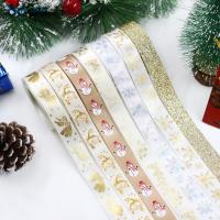 China Golden Christmas ribbons, Christmas wreaths, Christmas trees, bows, decorations, DIY gift packaging, party ribbons, and ribbons for sale